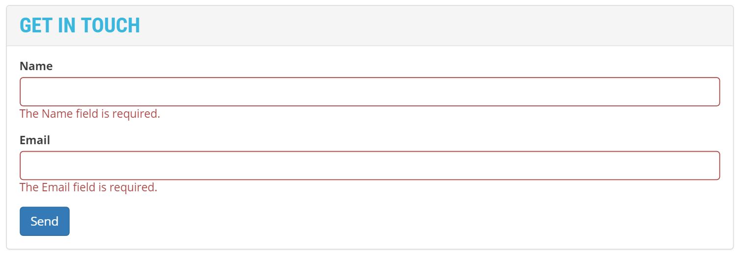 Bootstrap Validation In Aspnet Mvc Bron Thulke Web Developer